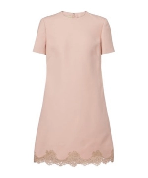 Valentino Garavani Crepe Couture Lace-trimmed Minidress
