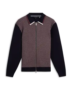 Ted Baker London Mescal Long Sleeve Waffle Stitch Jacket