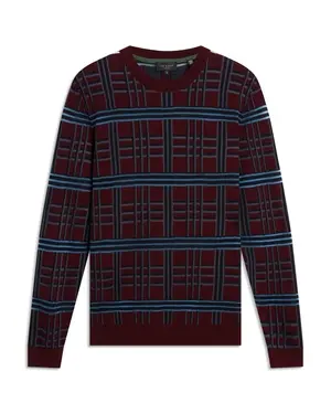 Ted Baker London Eatton Check Stitch Sweater