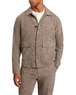Ted Baker London Demarco Cross Hatch Overshirt - Brown