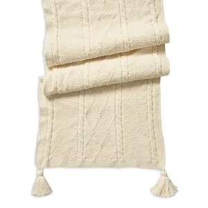 JULISKA Berry & Thread Cable Knit 18 X 108 Table Runner - Ivory