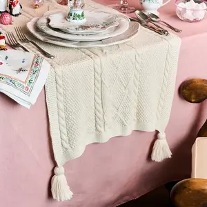 JULISKA Berry & Thread Cable Knit 18 X 108 Table Runner