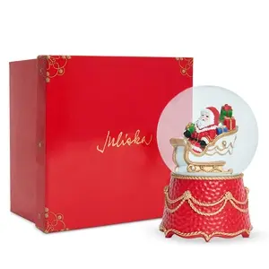 JULISKA Berry & Thread North Pole Santa In Sleigh Snow Globe
