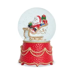 JULISKA Berry & Thread North Pole Santa In Sleigh Snow Globe
