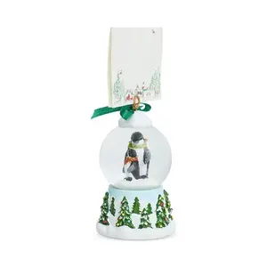 JULISKA Berry & Thread North Pole Penguin Snow Globe Place Card Holder