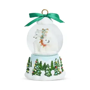 JULISKA Berry & Thread North Pole Polar Bear Snow Globe Place Card Holder - Multi