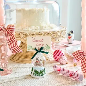 JULISKA Berry & Thread North Pole Polar Bear Snow Globe Place Card Holder