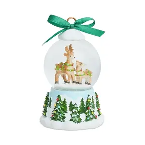 JULISKA Berry & Thread North Pole Reindeer Snow Globe Place Card Holder - Multi