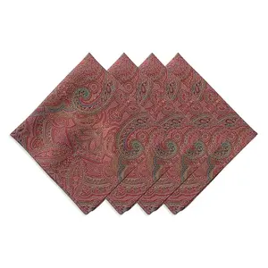 JULISKA Paisley Napkin, Set Of 4 - Red