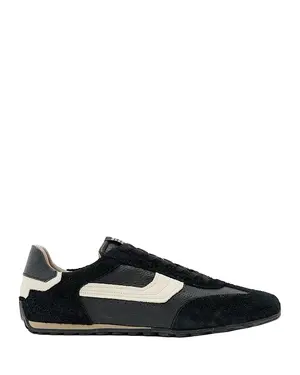 ALLSAINTS Liam Hex Low Top Leather & Suede Sneakers - Black