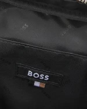 BOSS Ray Pebble Logo Zip Reporter Bag