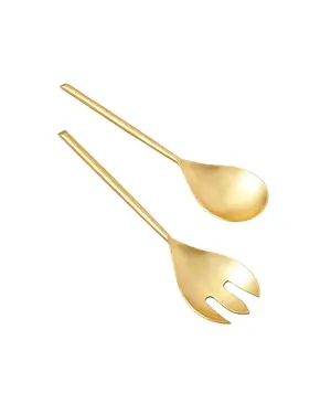 BE HOME Salad Servers, Set Of 2 - Gold