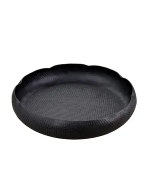 BE HOME Wallis Aluminum Low Bowl - Black