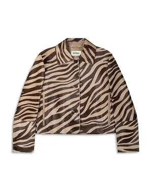 ARMA Emy Cavallino Print Leather Jacket