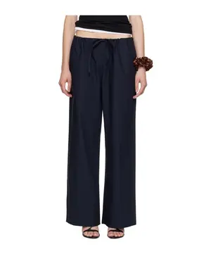 FLORE FLORE Josephine Full-length Trousers - Navy