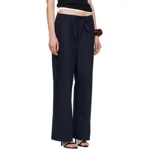 FLORE FLORE Josephine Full-length Trousers - Navy