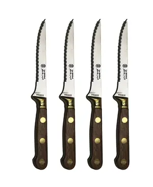 BE HOME La Fourmi 4 Piece Laiton Steak Knife Set In Wood Presentation Box - Brass