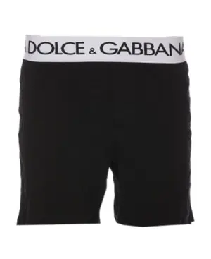 Dolce & Gabbana Dolce Gabbana Logo Elastic Waist Jersey Boxers - Black