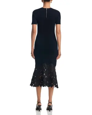 MILLY Halle Knit Midi Dress