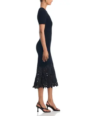 MILLY Halle Knit Midi Dress