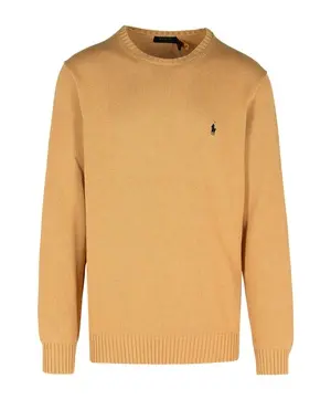 Polo Ralph Lauren Logo Embroidered Crewneck Jumper - Beige
