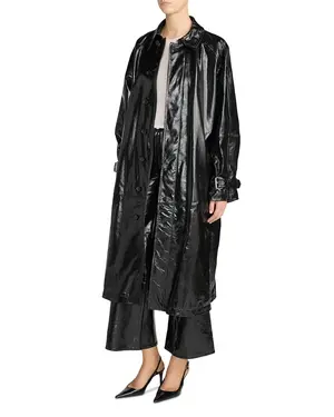 FRAME The Patent Leather Mac Coat