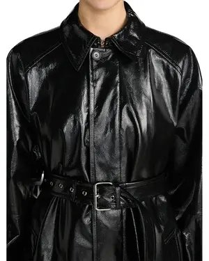 FRAME The Patent Leather Mac Coat