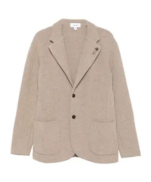 LARDINI Patch-pockets Buttoned Blazer