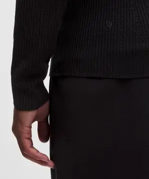 Lululemon Rib-knit Slim-fit Long-sleeve Shirt - Black