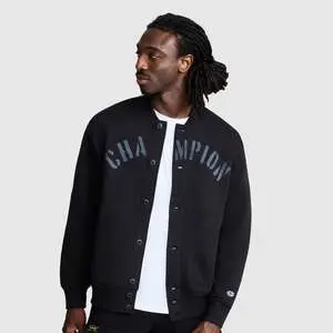 Champion Fleece Baseball Jacket - Black