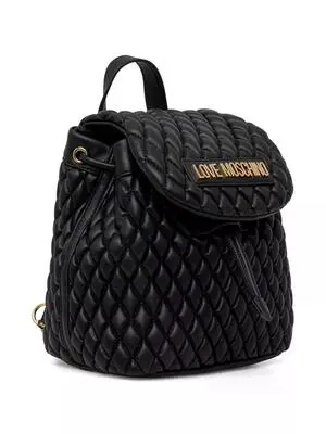 Moschino Quilted Logo-plaque Backpack