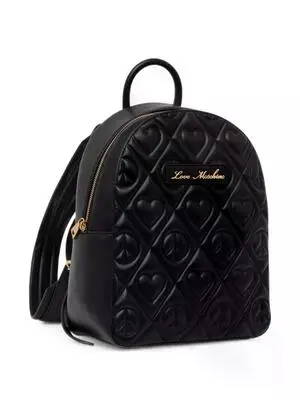 Moschino Quilted Heart-motif Backpack
