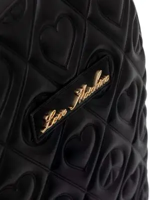 Moschino Quilted Heart-motif Backpack