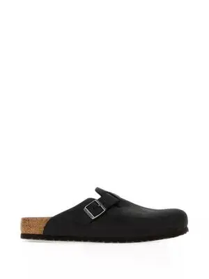 BIRKENSTOCK Boston Leather Mules - Black