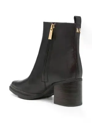 Michael Kors Logo-plaque Block-heel Ankle Boots