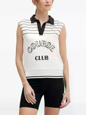 SPORTALM Striped Sleeveless Polo Shirt
