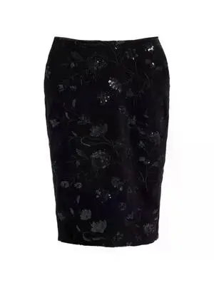 Elie Saab Embroidered-details Pencil Midi Skirt