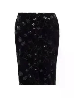 Elie Saab Embroidered-details Pencil Midi Skirt