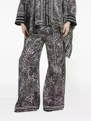 Elie Saab Dot-print Silk Trousers