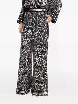 Elie Saab Dot-print Silk Trousers