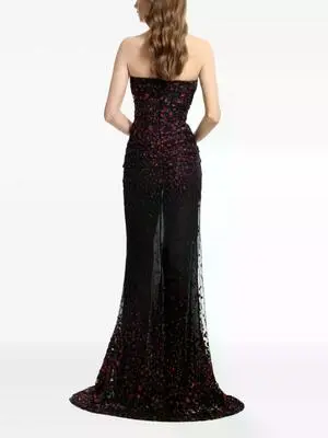 Elie Saab Sequin-embellished Strapless Maxi Dress