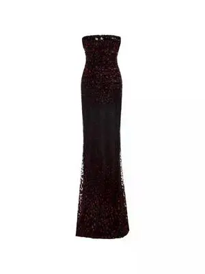 Elie Saab Sequin-embellished Strapless Maxi Dress