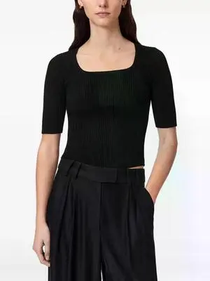 ALLSAINTS Ribbed-knit Square-neck Top