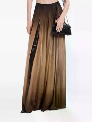 Elie Saab Sequin-embellished Gradient-effect Maxi Skirt