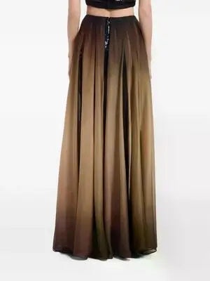Elie Saab Sequin-embellished Gradient-effect Maxi Skirt
