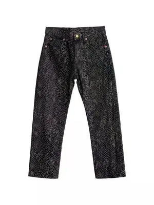 R13 Snake-jacquard Jeans