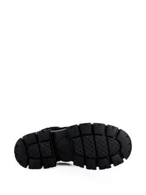 Moschino Bouclé-panel Lace-up Boots