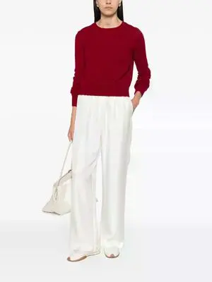 BEYOU Ribbed-trim Sweater - Red