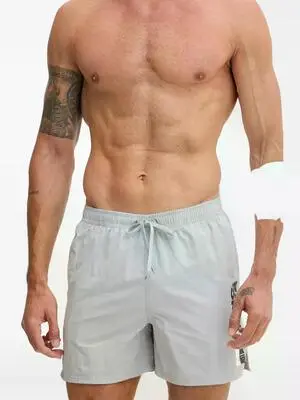Nike Logo-print Drawstring Swim Shorts - Grey