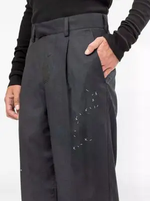 DOMREBEL Bully Cross-stitch Wool Trousers
